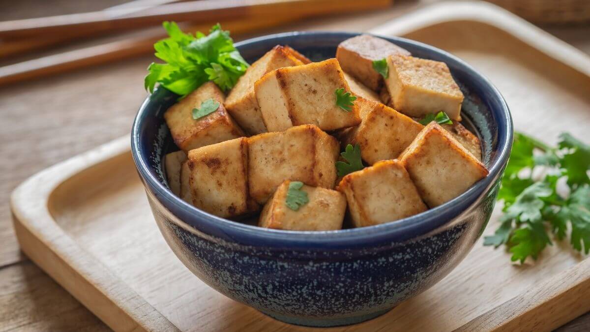 Tofu in the airfryer – crispy Asian salad in 20 min