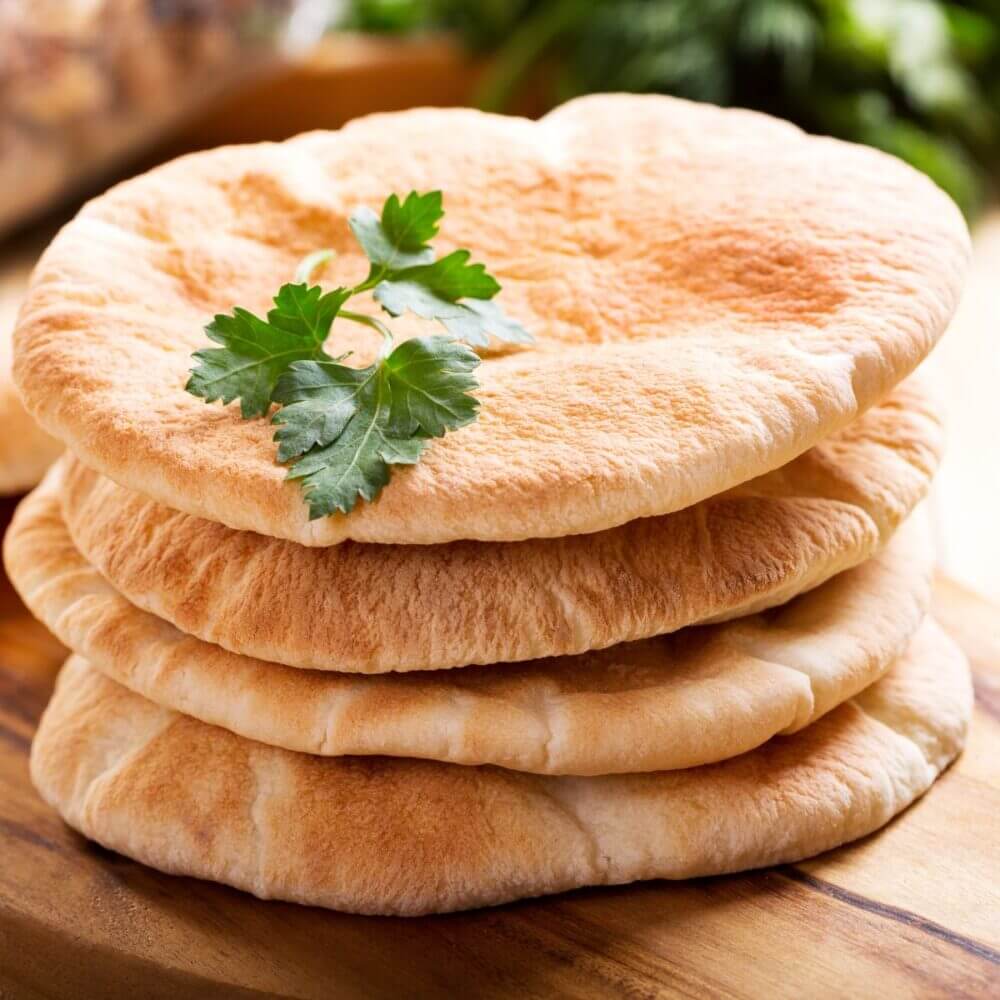 Pane pita in airfryer – tasche soffici in 8 min